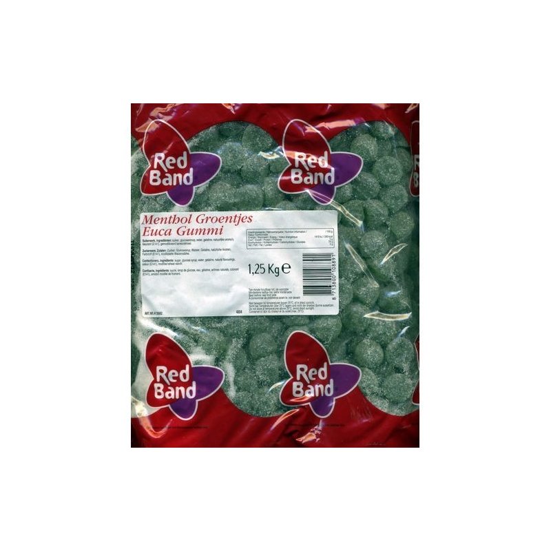 Red Band Menthol Groentjes 1,25kg (Eucalyptus Gummi)