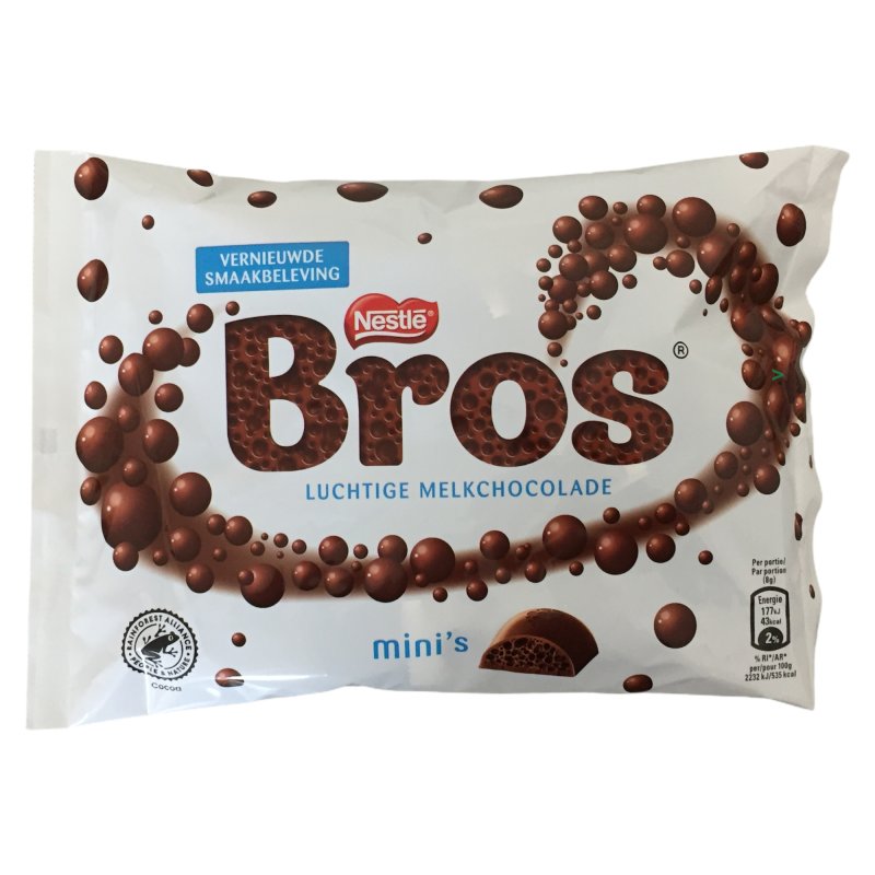 Bros Luftschokolade Mini Vollmilch-Melk 190g Btl. von Nestle