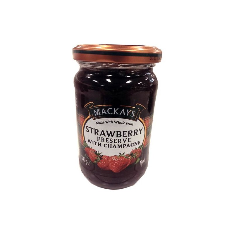 Mackays Strawberry with Champagne Marmalade 340g Glas (Erdberren mit