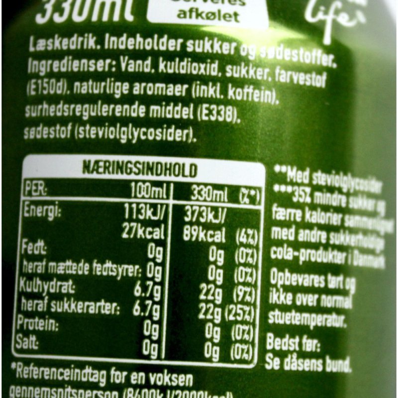 Coca Cola Life 24 Dosen á 0,33l Dose (Coca Cola Stevia, Coke)