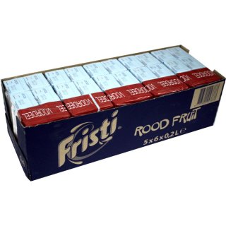 Fristi Joghurt-Drink, rote Früchte, 30 Trinkpäckchen á 200ml Karton P