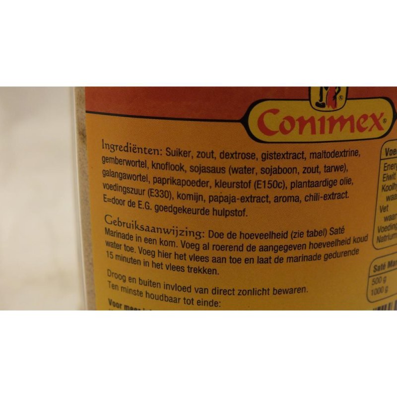 Conimex Saté Marinade kruiden 580g Dose (Saté-Marinaden Kräuter)