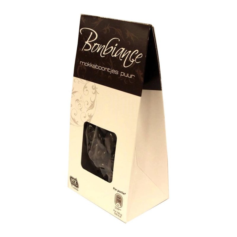 Bonbiance mokkaboontjes puur 125g Box (Mokkabohnen in Zartbitterschok