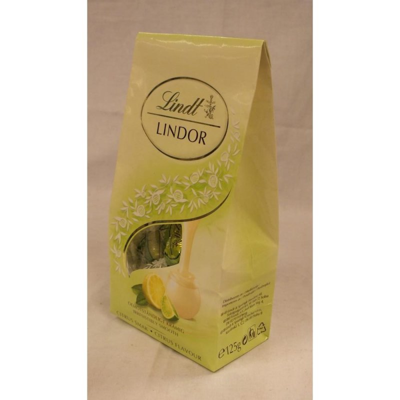 Lindt Lindor Citrus Flavor 125g Beutel (weiße Schokolade mit zart sch