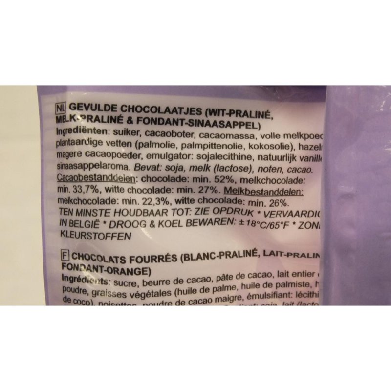 Tefin Napolitains einzell verpackte Schokolade 1kg Beutel