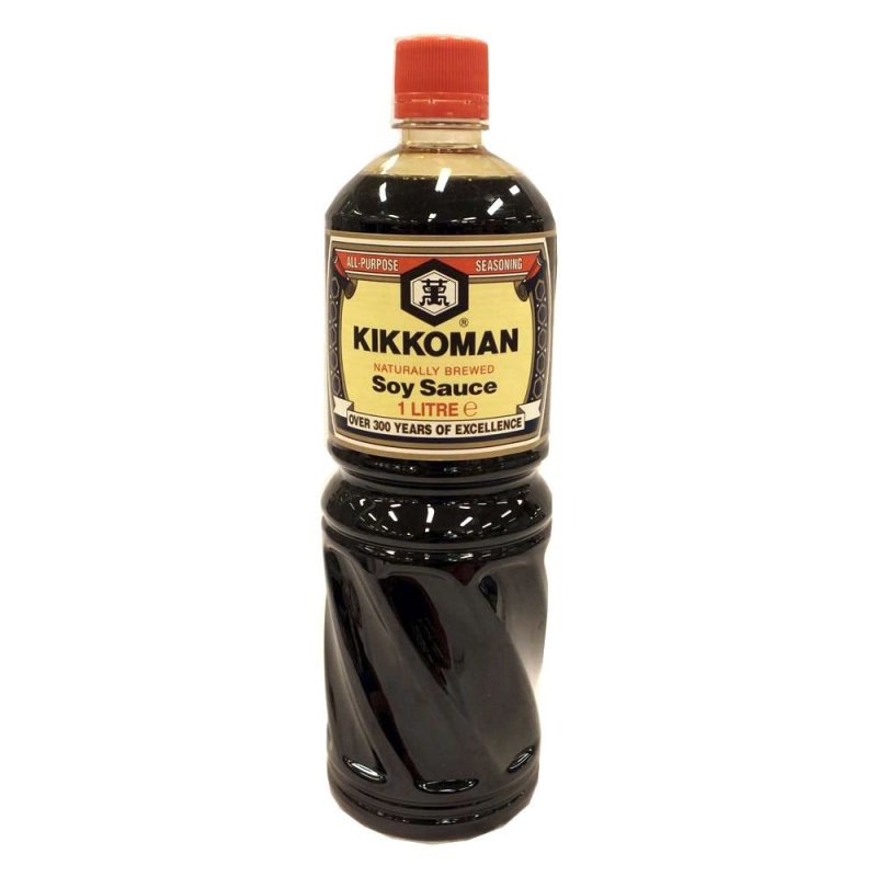 Kikkoman Naturally Brewed Soy Sauce 1000ml Flasche (Soja Sauce)