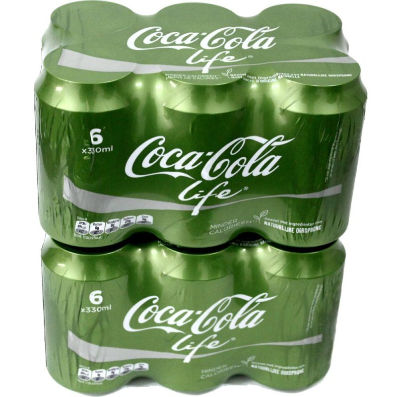 Coca Cola Life 2 Pack á 6 x 0,33l Dose eingeschweißt (12 Dosen Coca C