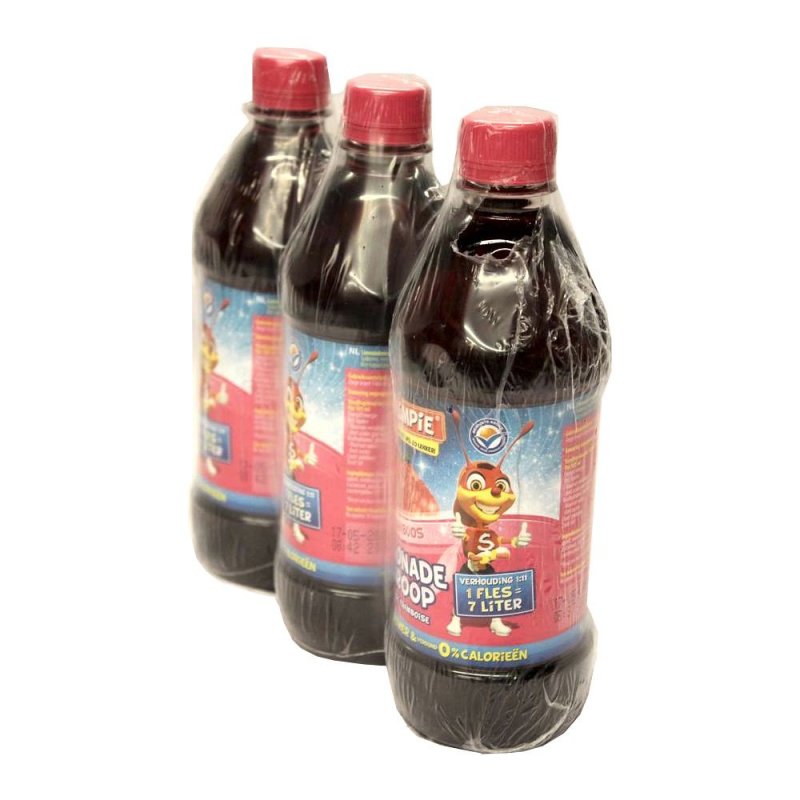 Slimpie Limonade Siroop Framboos 3 x 580ml Flasche (Getränke-Sirup Hi