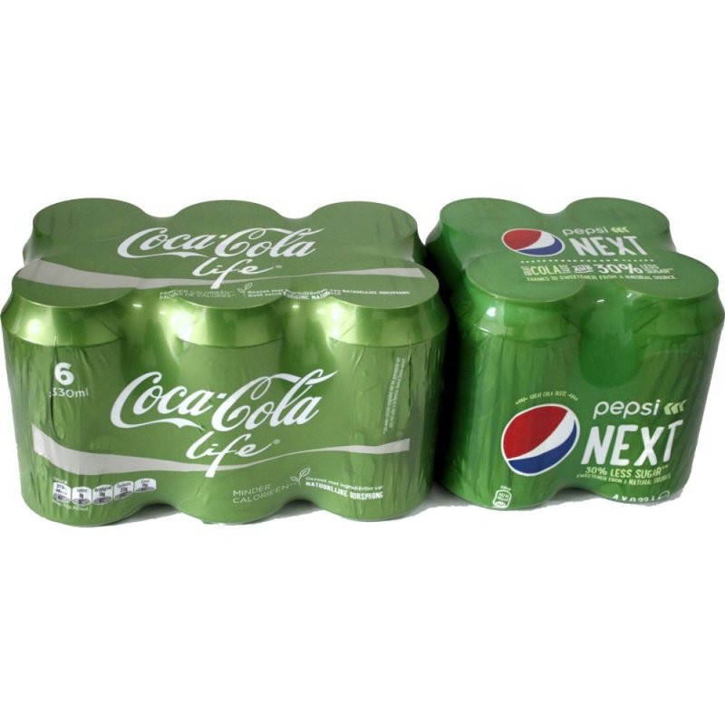Coca Cola Life & Pepsi Next, 10 x 0,33l Dose (Stevia Cola Testpaket,