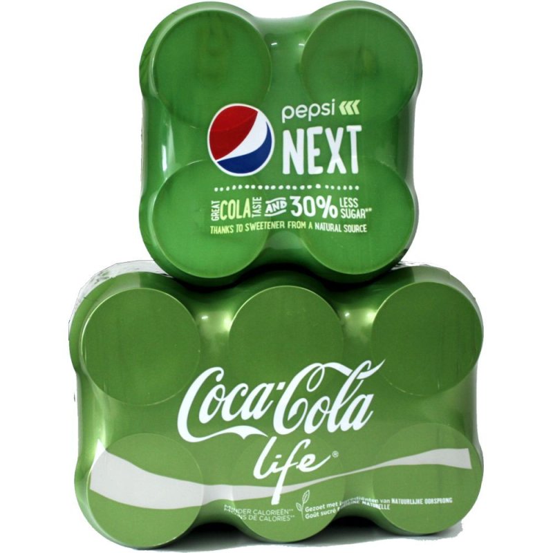 Coca Cola Life & Pepsi Next, 10 x 0,33l Dose (Stevia Cola Testpaket,