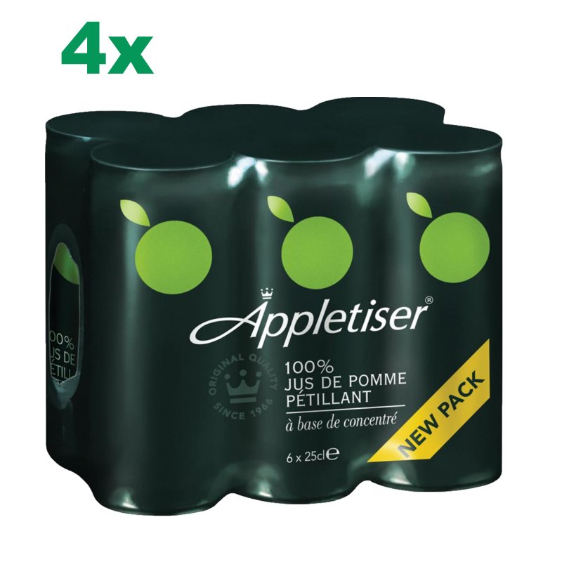Appletiser Fruchtsaft mit Kohlensäure 4 Pack á 6 x 0,25l Dose IMPORT