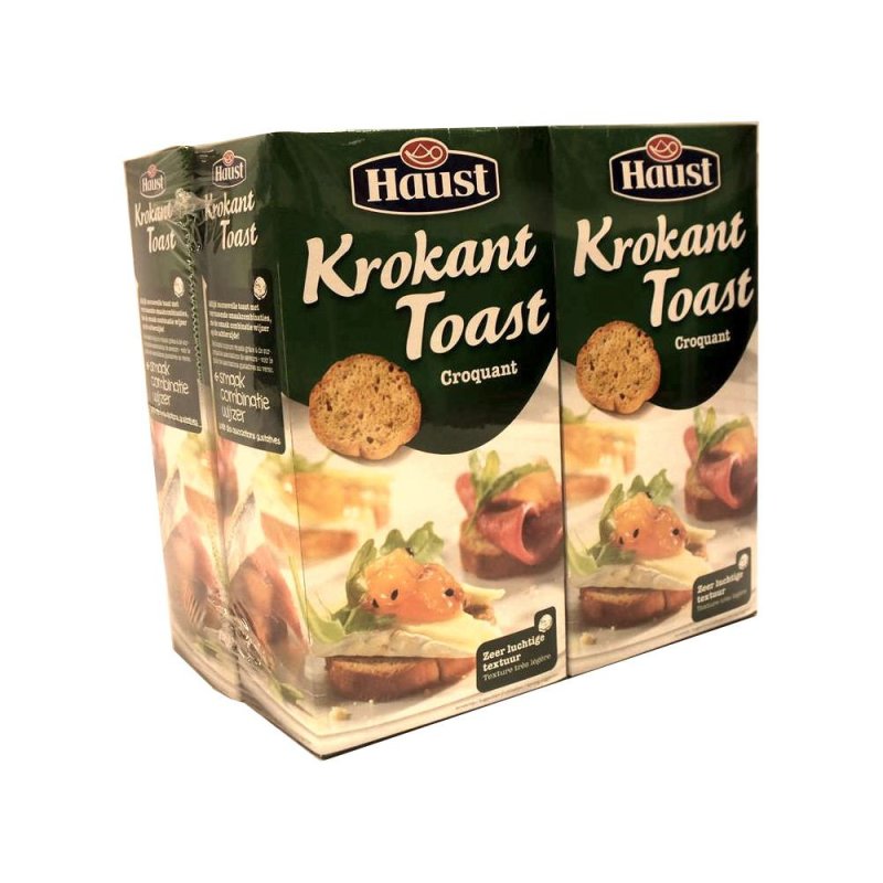 Haust Krokant Toast Croquant 4 x 100g (Brot-Cracker)