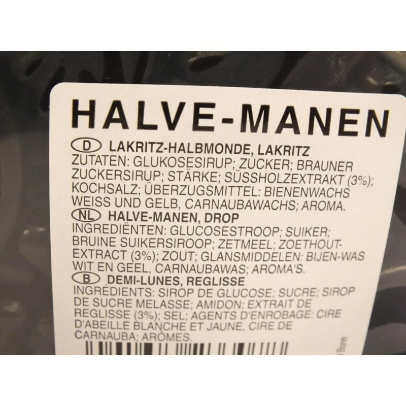 Haribo Halve-Manen Drop 150 Stck. Runddose IMPORT (Lakritz Halbmond)