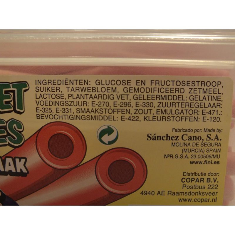 Fini Dynamiet Staafjes Aardbeismaak 250 Stck. Box (Fruchtgummi Erdbee