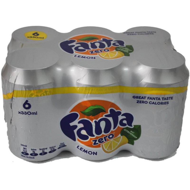 Fanta Lemon Zero 1 Pack á 6 x 0,33l eingeschweißt (6 Dosen Zitrone Zu
