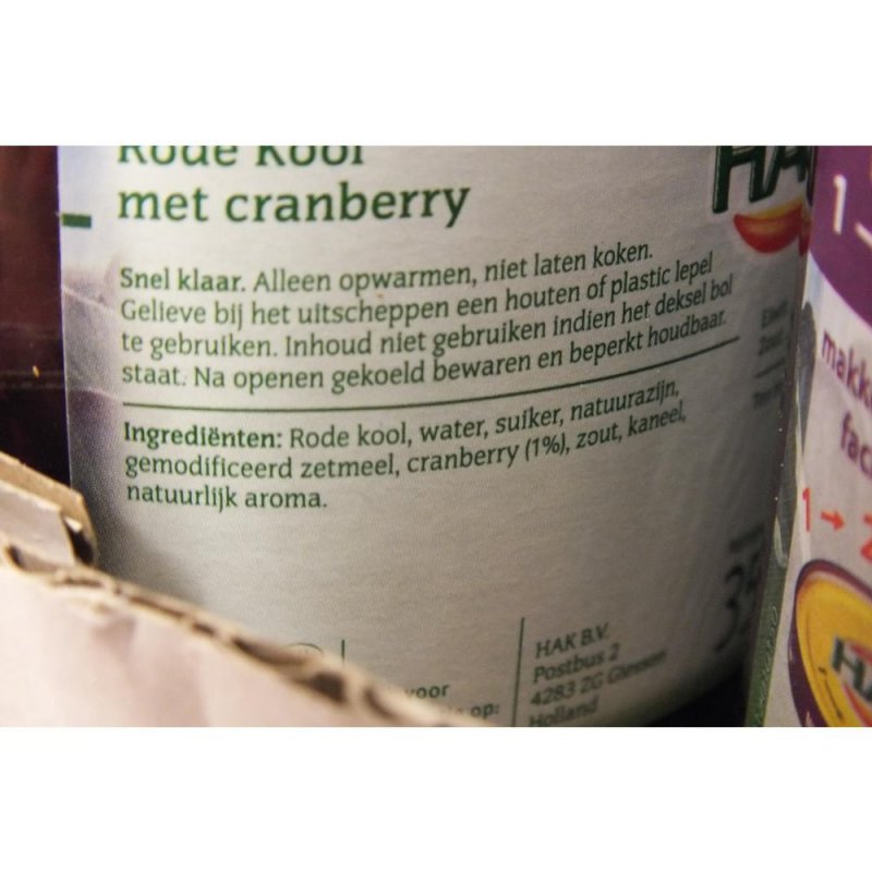 HAK Rode Kool met Cranberry 6 x 370ml Glas (Rotkohl mit Cranberries)