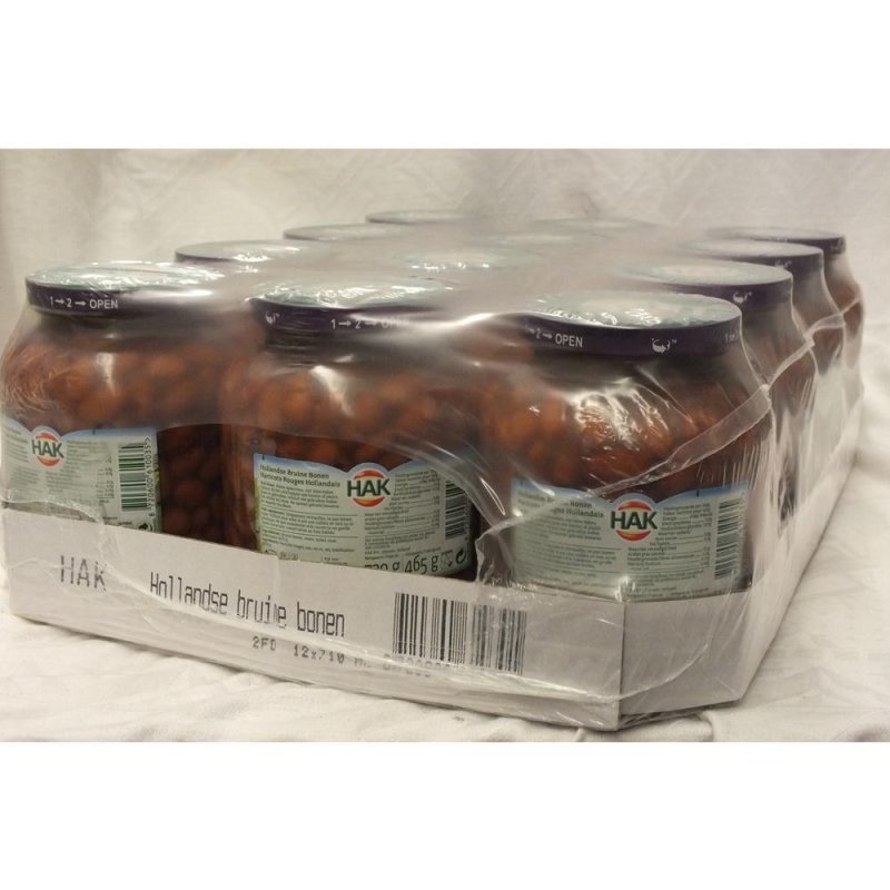 HAK Hollandse Bruine Bonen 12 x 720g Glas (Holländische Braune Bohnen