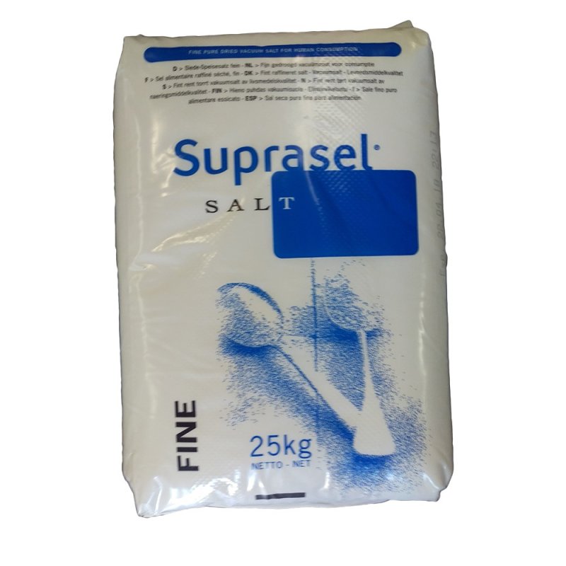 Suprasel Fine Salt 25kg Beutel (Feines Speisesalz)