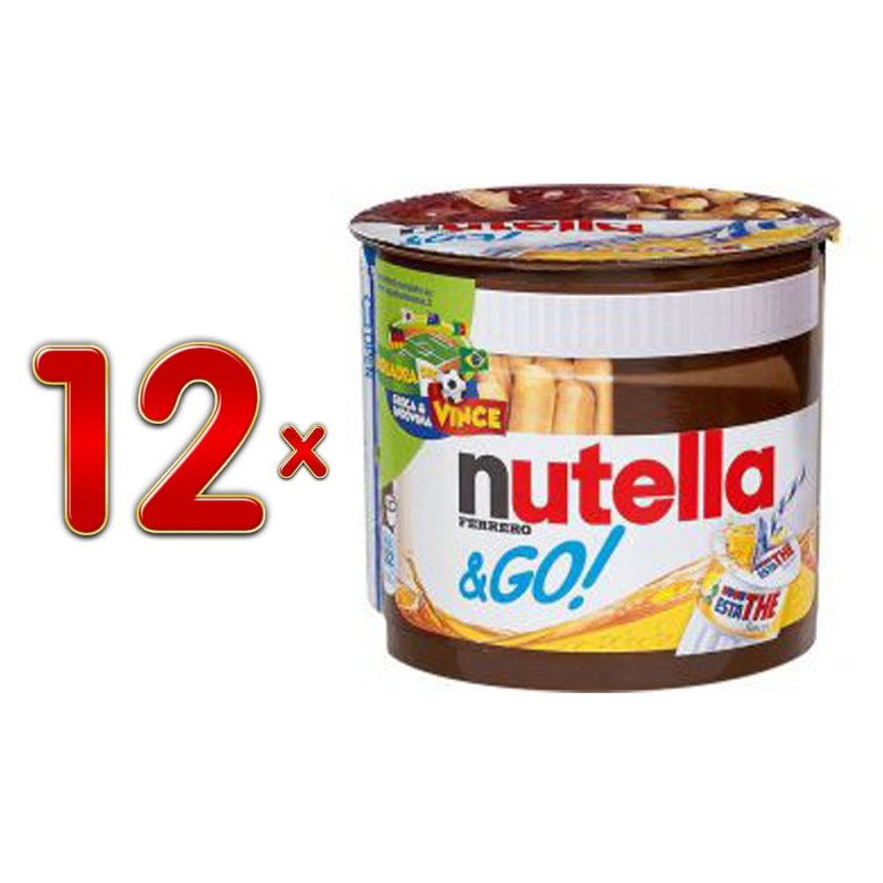 Nutella Snack & Go & Drink 12 x 52g (Sticks & Nuss- Nougat- Creme)