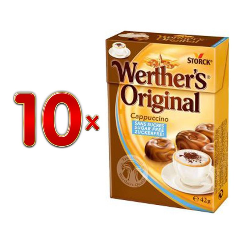 Werthers Original minis Sahnebonbon mit Cappuccino Zuckerfrei 10 x 42