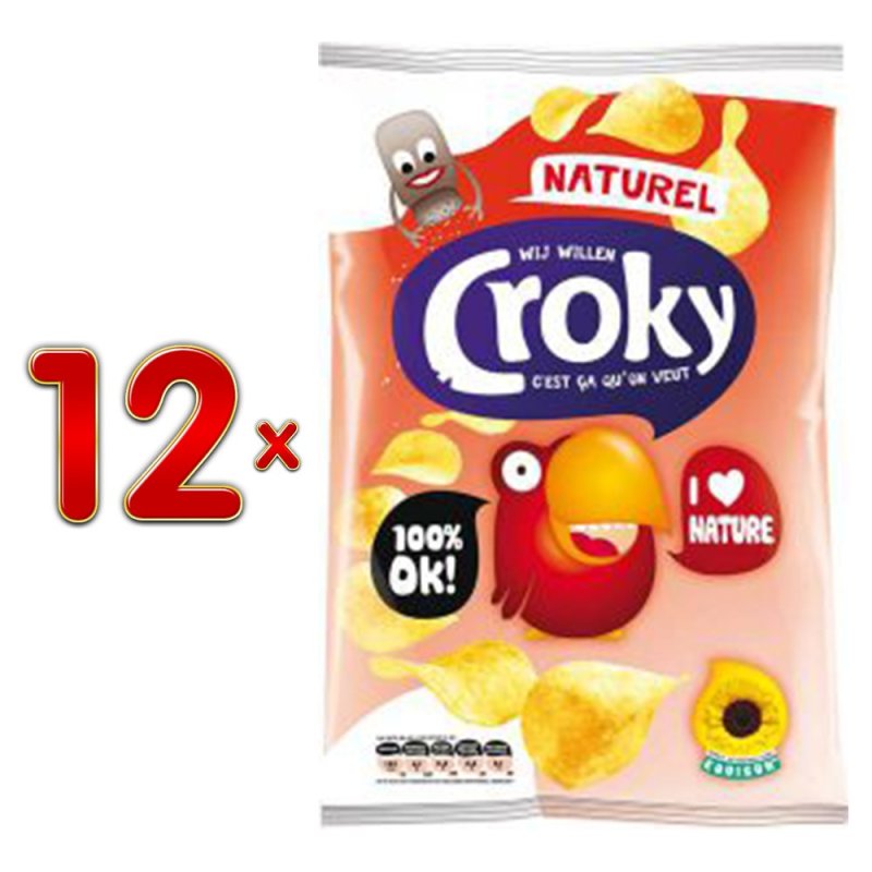 Croky Chips Naturel 12 x 100g Karton