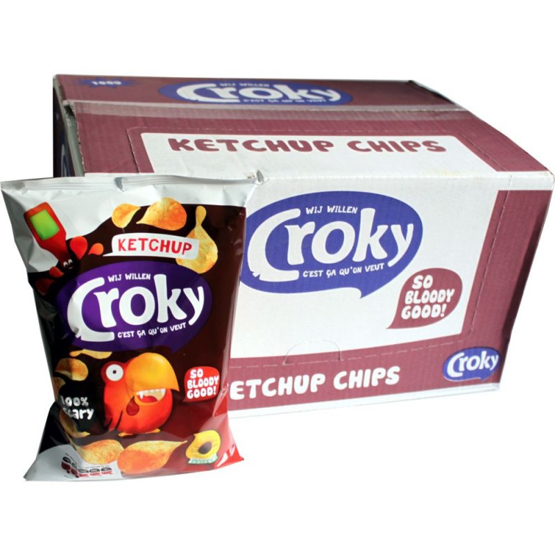 Croky Chips Ketchup 12 x 100g Karton