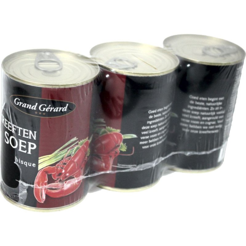 Grand Gérard Kreeftensoep 3 x 400g Konserve (Hummersuppe)