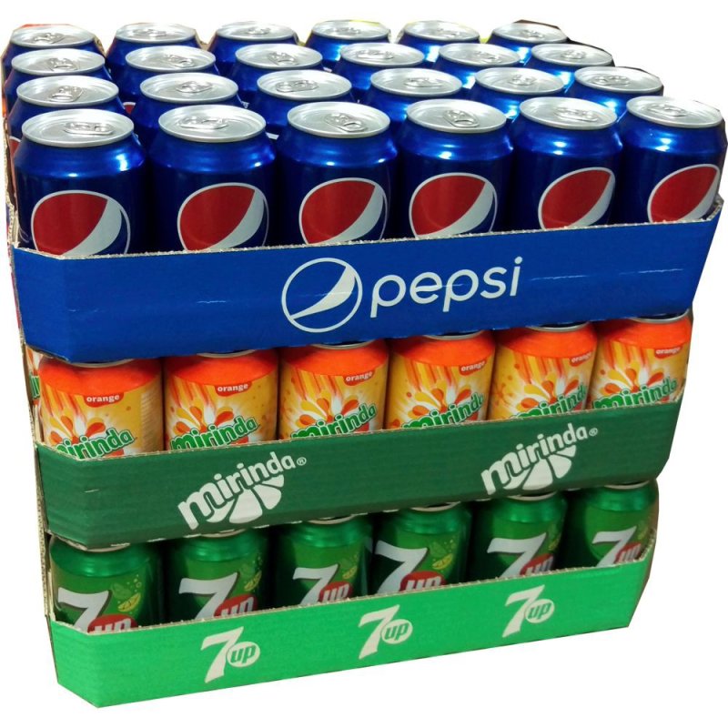 Pepsi Cola, Mirinda Orange & Seven Up je 24 x 0,33l Dose XXL-Paket (7