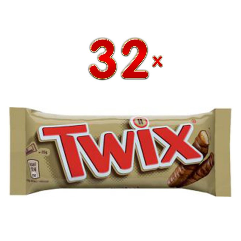 Twix Single Päckchen Karamel Riegel (32x50g Packung)