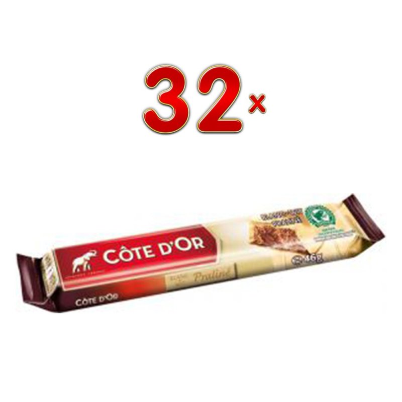 Côte d'Or Repen praline Wit, 32 x 46g Riegel (Belgische schokoriegel