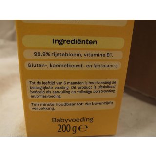 Nutricia Bambix Rijstebloem 4+ 7 x 200g Packung (Reismehl ab 4 Monate