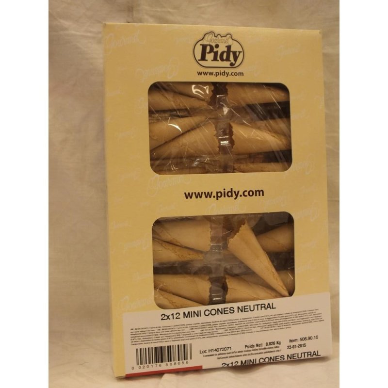 Pidy Gourmet Mini Cones Neutral 2 x 12 Stck. (Mini Hörnchen)