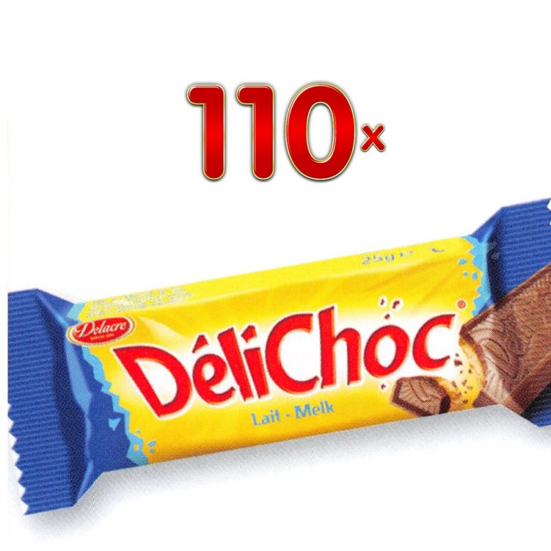 DéliChoc Pocket Lait 110 x 25g Packung (knackiger Keks mit Schokolade