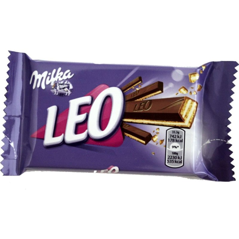 Milka Leo Classic Lait 32 x 33g Packung (knuspriger Keksstick mit Mil