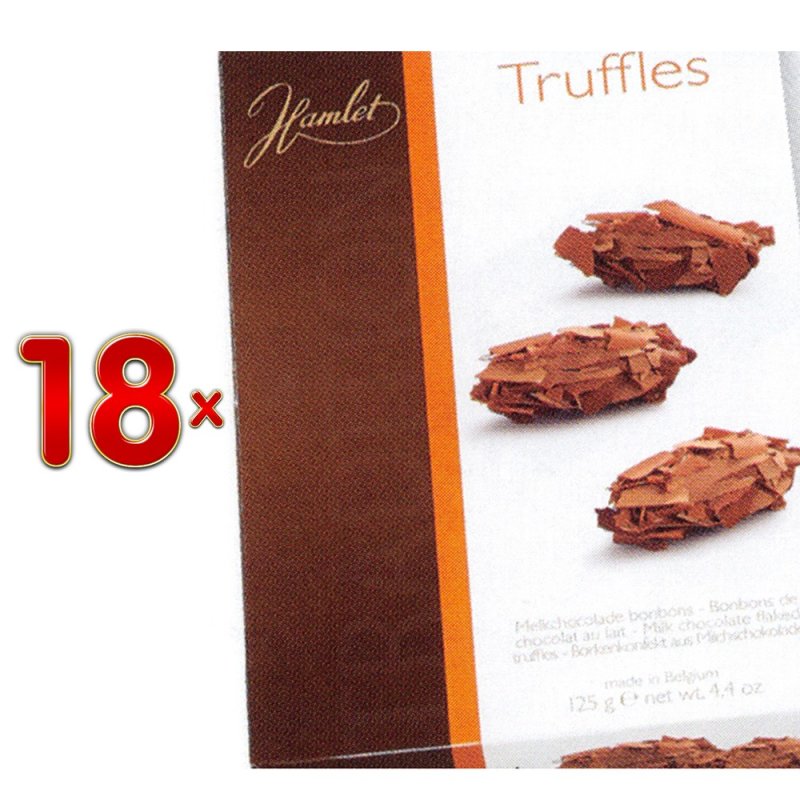 Hamlet Truffles Paillettes Lait 18 x 125g Packung (Borkenkonfekt aus