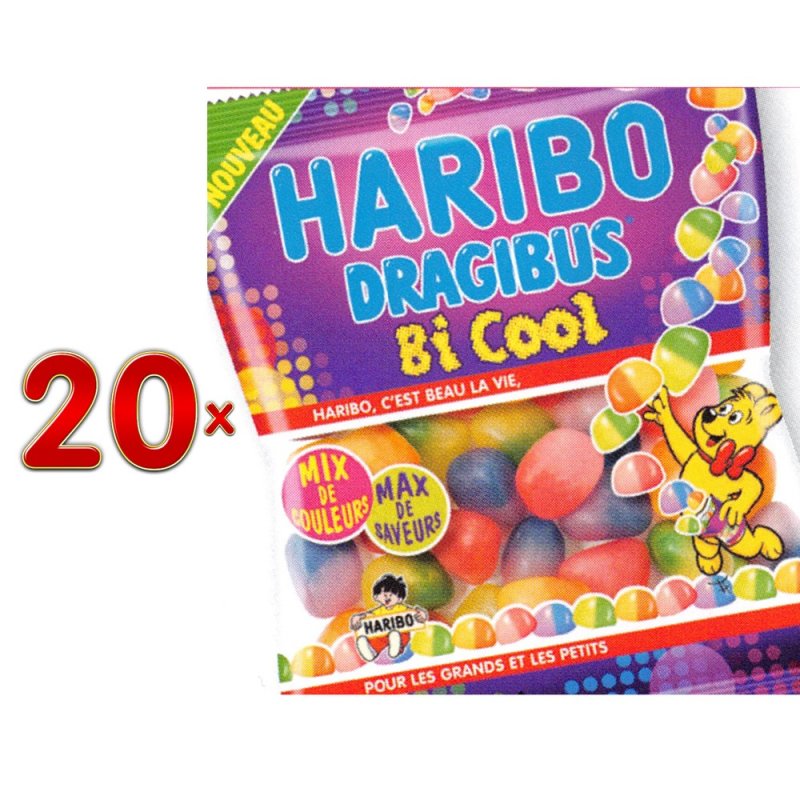 Haribo Dragibus Bi Cool Sachet 20 x150g Packung