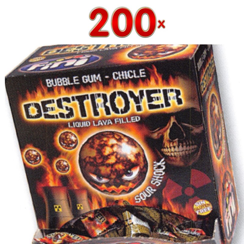 Fini Bubble Gum Chicle Destroyer Sour Shock 200er