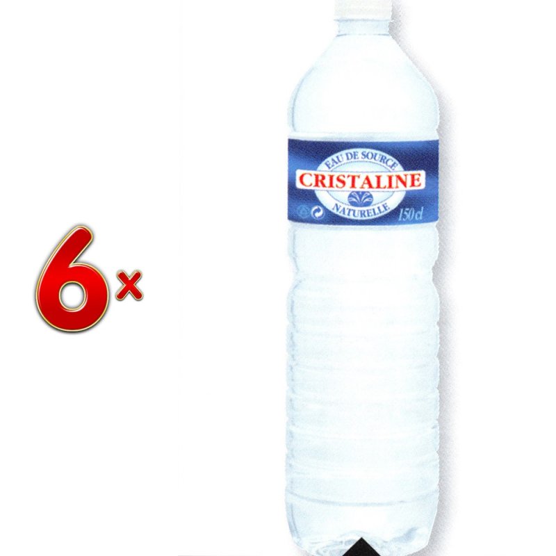 Cristaline Eau de Source Naturelle PET 6 x 1,5 l Flasche (natürliches
