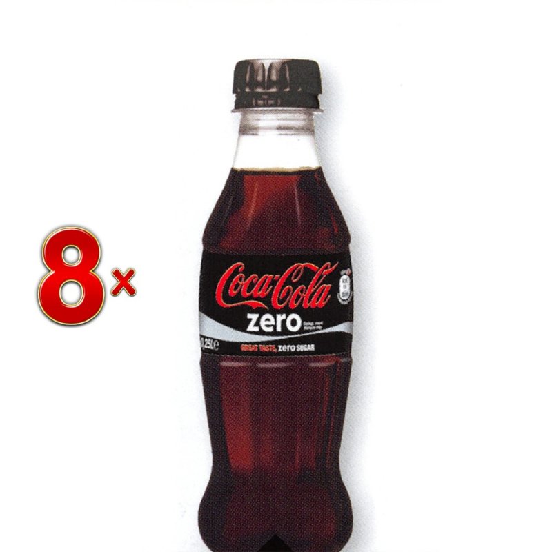Coca Cola Zero PET 3 x 8 x 250 ml Flasche (Cola-Zero-Flasche)