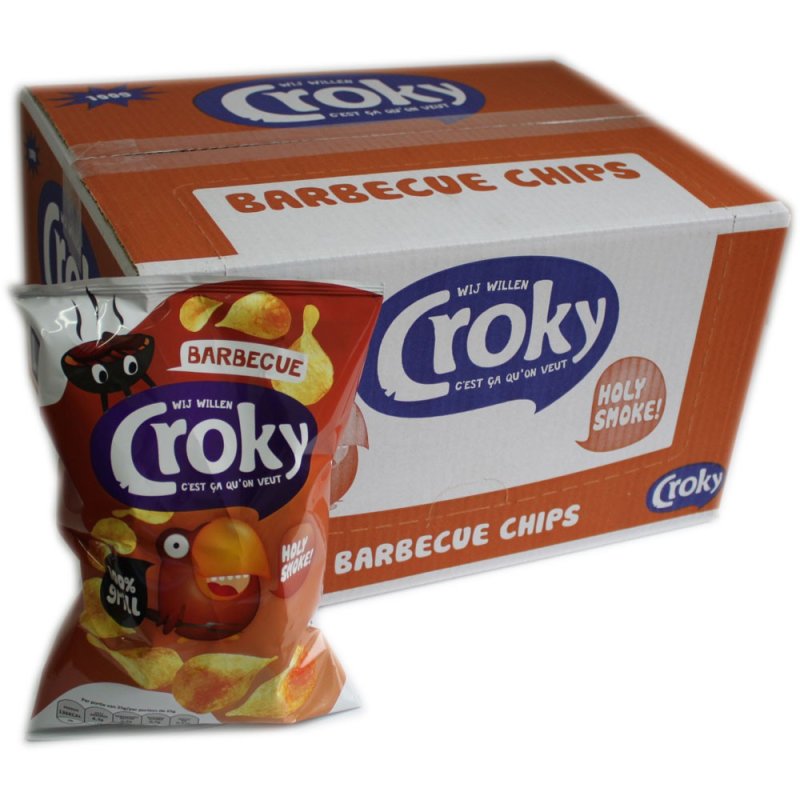 Croky Chips Barbecue 12 x 100g Karton