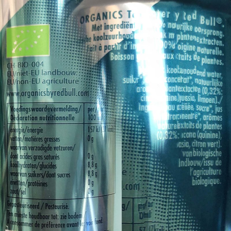 Red Bull Organics Tonic Water Dosen