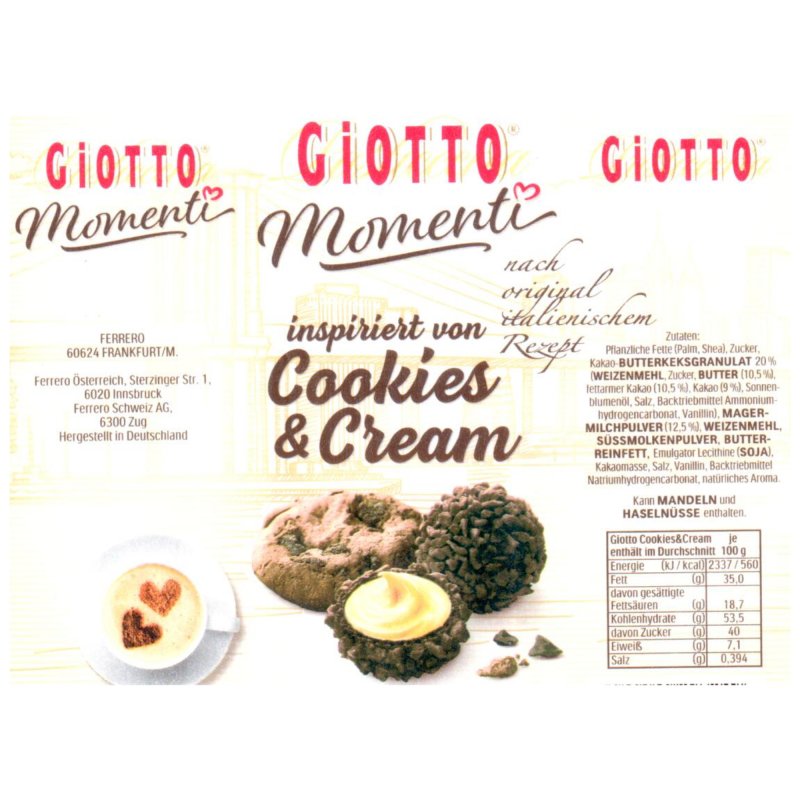 Ferrero Giotto Momenti Cookies&Cream (2x154g)