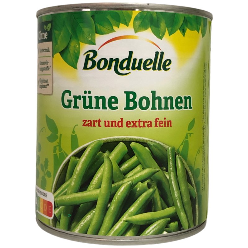 Bonduelle Grüne Bohnen zart & extra fein 3er Pack (3x800g Dose) + usy