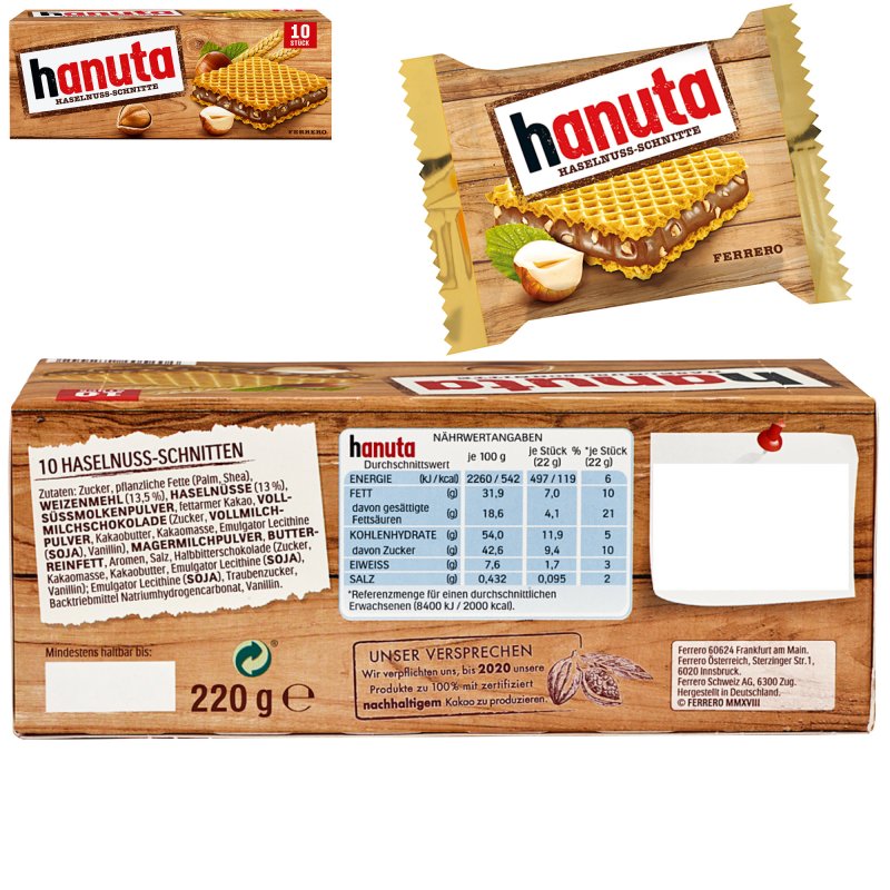 Hanuta classic 1x10 Stck. Packung (220g)
