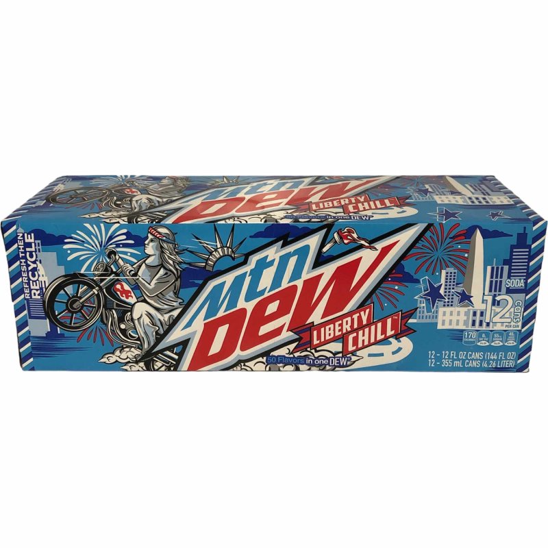 Mountain Dew Liberty Chill, 50 Flavors in one Dew (USA) (12x0,355L Do
