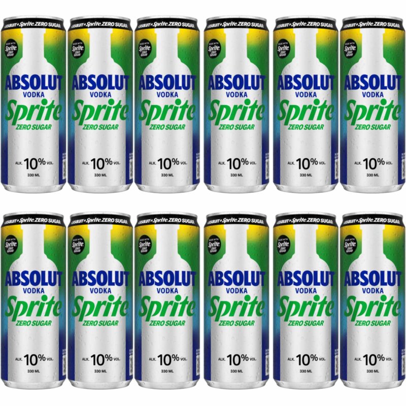 Absolut Vodka Sprite Zero 10% Vol (12x0,33l Dose) VPE