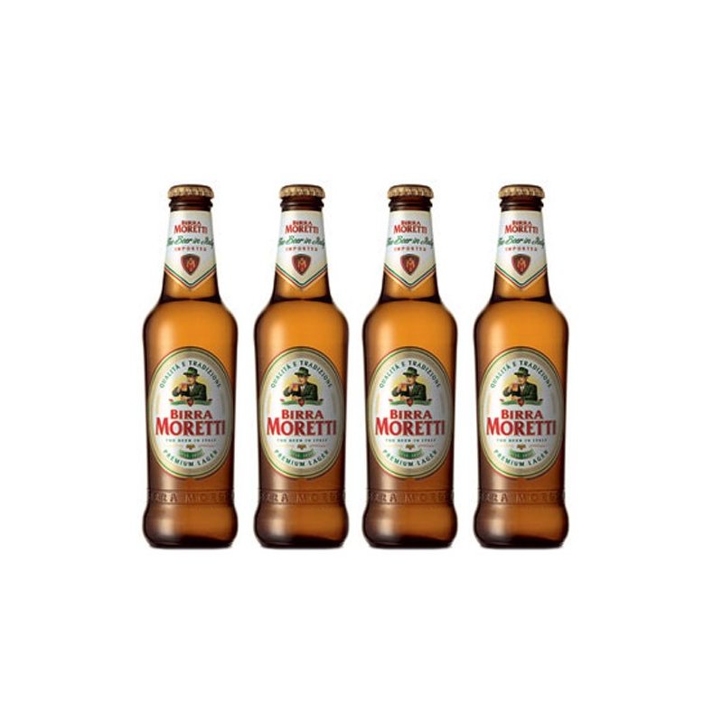 4x Bier Moretti "Birra Moretti" Bier aus italien, 330 ml