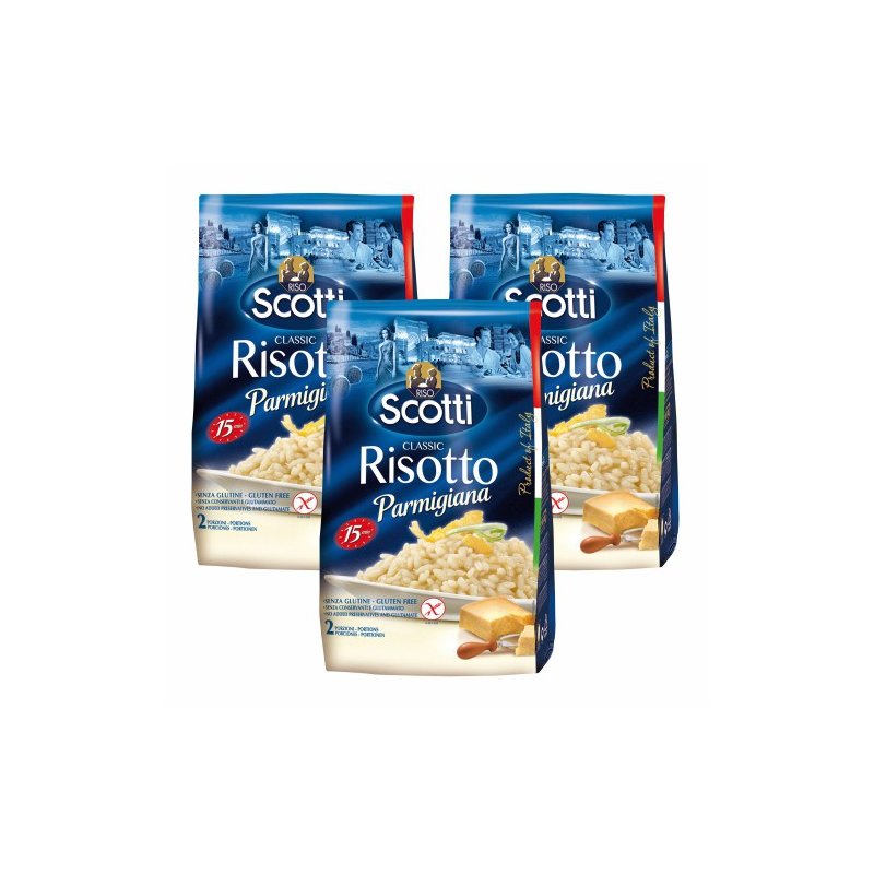 3x Scotti Risotto Reis al Parmigiana "mit Parmesankäse", 210 g