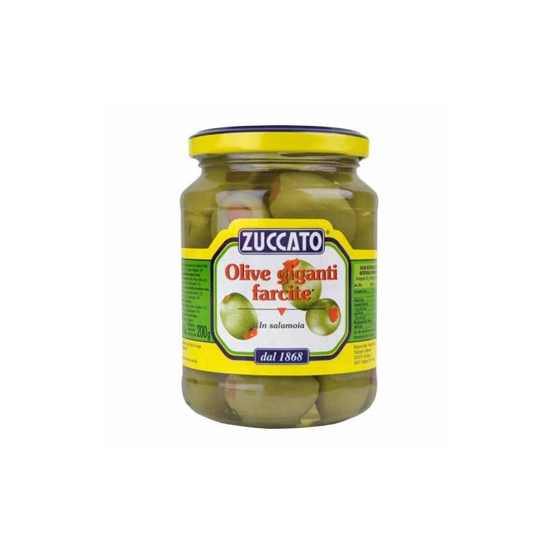 3x Zuccato Olive Giganti farcite "Gefüllte Riesenoliven in Salzlake",