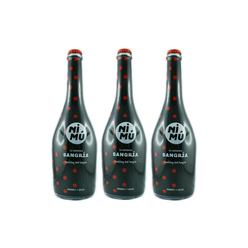 3x Nimú la autentica Sangria "Sangria" aus Tempranillo Rotwein, 750 m